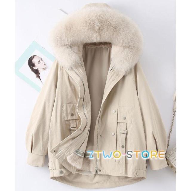 マウンテンパーカー レディース アウター 秋冬 春 ライナー付き ファー フード付き コート ショート丈 カジュアル 大きいサイズ ブルゾン 韓国