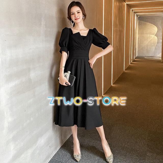 パーティードレス ロング 袖あり パーティードレス 大きいサイズ 3L 4L ミモレ丈 結婚式 ワンピース 結婚式 ドレス 結婚式お呼ばれドレス ロングドレス 演奏会