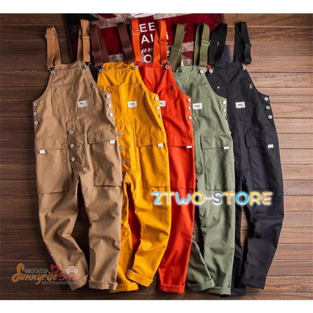 サロペット オーバーオール メンズ つなぎ サスペンダーズボン カーゴパンツ カジュアル 作業着レディース 男女兼用 ワークカーゴパンツ 春夏秋 父の日
