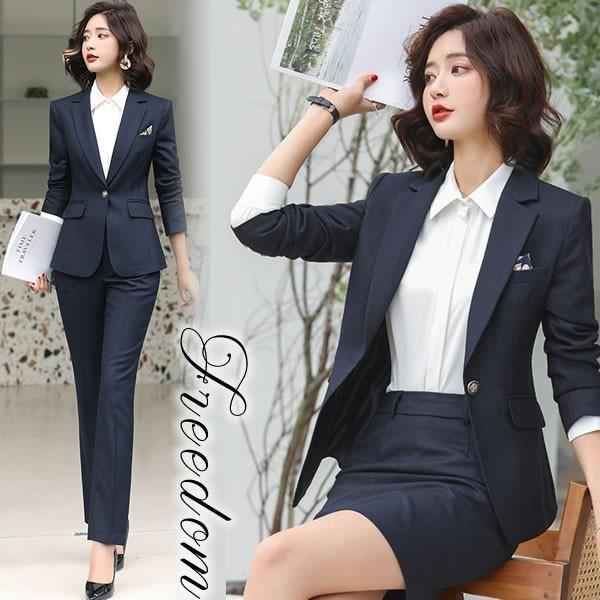 大きいサイズ スーツ パンツorスカートの2点セット！リボンタイ付きシャツセットベーシックスタイルレディーススーツ 2L 3L 4L 5L サイズ セール