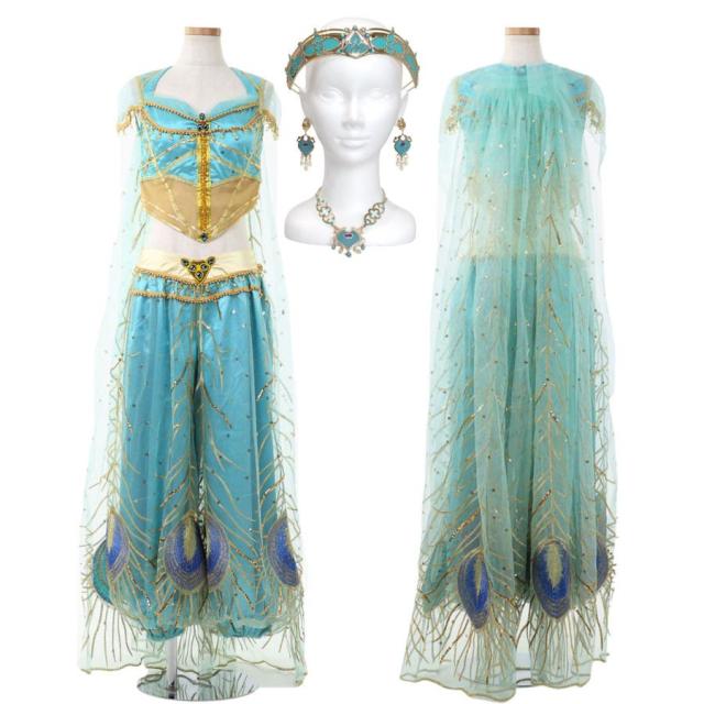 ジャスミン アラジン プリンセス 衣装 コスチューム レディース アラビアン 王女 コスプレ ハロウィン 仮装