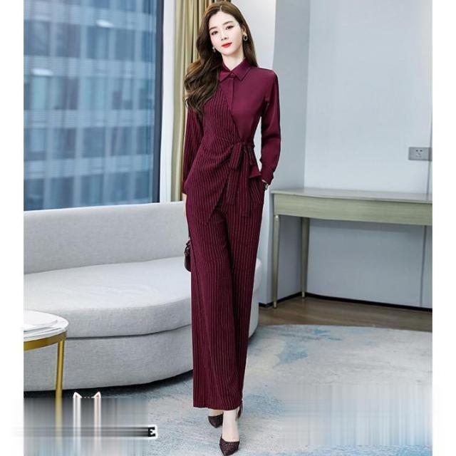 【爆買】かっこいい パンツドレス セットアップ レディース きれいめ パーティードレス 結婚式 お呼ばれドレス パンツ 韓国 大きいサイズ 3L 4L ドッキングトップス