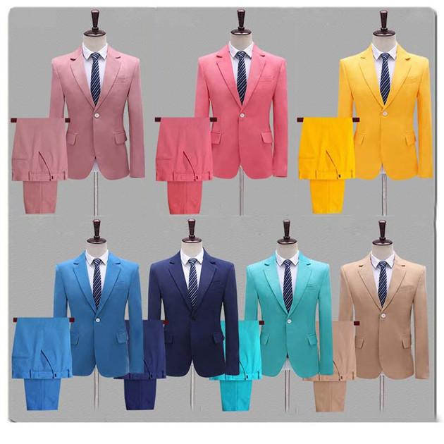 メンズスーツ セットアップ(上下セット)1つボタン 洗える 司会者 1花婿 二次会 結婚式 卒業式 紳士用 舞台 舞台衣装 カラオケ 大会