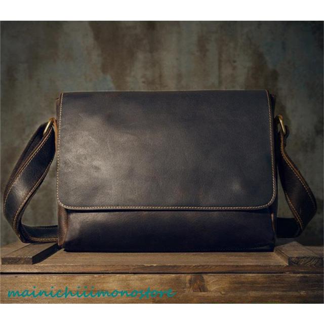 ショルダーバッグ メンズ 本革 ミニショルダーバッグ カジュアルバッグ 斜め掛け 通勤 2色 肩掛けバッグ 革 男性用