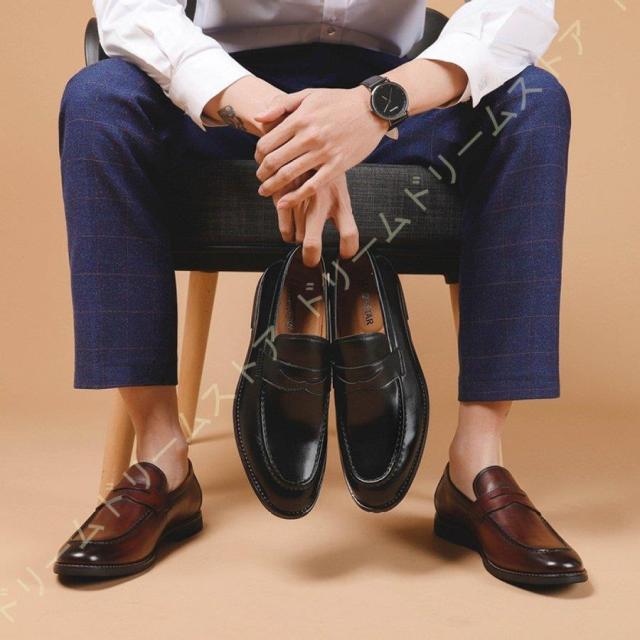 モカシン メンズ 本革 フラット 紳士靴 ローファ レトロ ローファー 春夏秋 きれいめ ブラウン 運転靴 軽量 通気性 カジュアル スリッポン