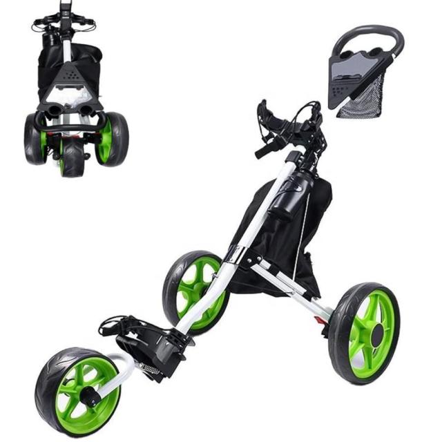 ンゴルフカート 軽量 ゴルフプッシュカート プッシュプルゴルフカート 折りたたみ式3輪プルカート 手引きプッシュカート ゴルフクラブプッシュプルカート アルミ