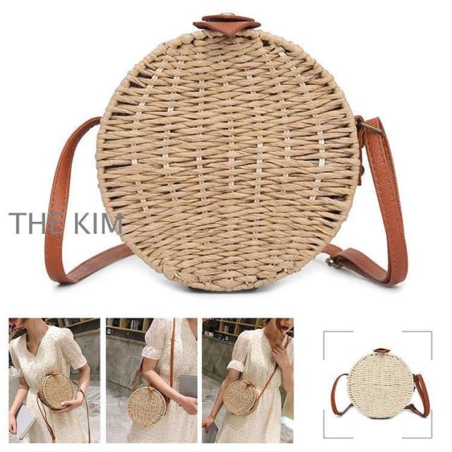 かごバッグ レディース トートバッグ 麦わらバッグ ピクニック 海 ビーチ 大容量 夏バッグ 麦わらバッグ 軽量 かわいい 草編みバッグ　オシャレ