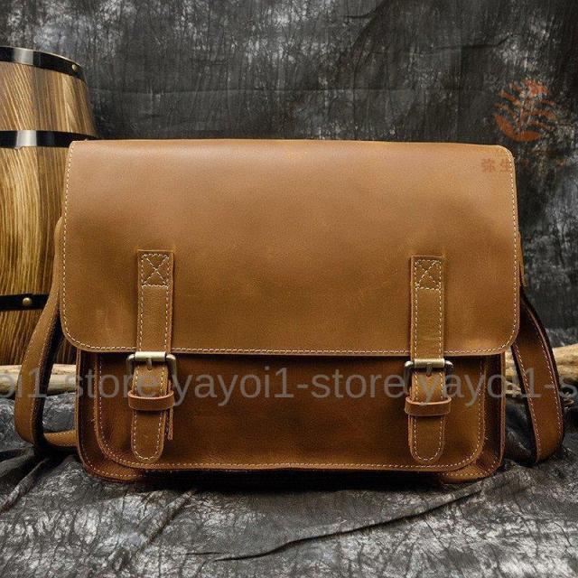 本革 ショルダーバッグ メンズ A4収納 牛革 メッセンジャーバッグ フラップ ビンテージ 斜めがけバッグ 通勤通学 カジュアル鞄 プレゼント
