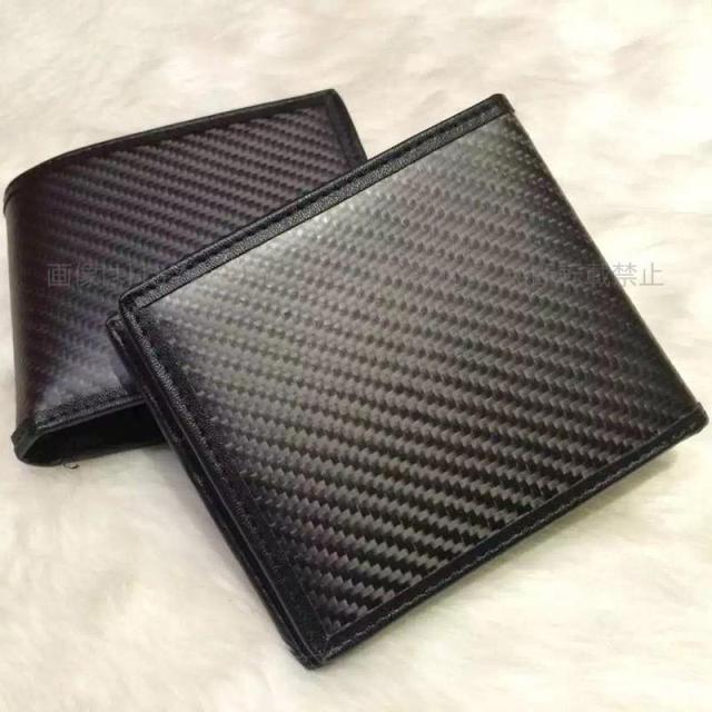 H3Y リアルカーボン 本革 レザー 財布 サイフ ウォレット 小銭入れ お札入れ 小物 カード入れ 即納 ファッション XJ007