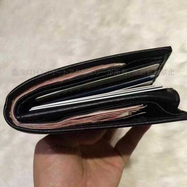 H3Y リアルカーボン 本革 レザー 財布 サイフ ウォレット 小銭入れ お