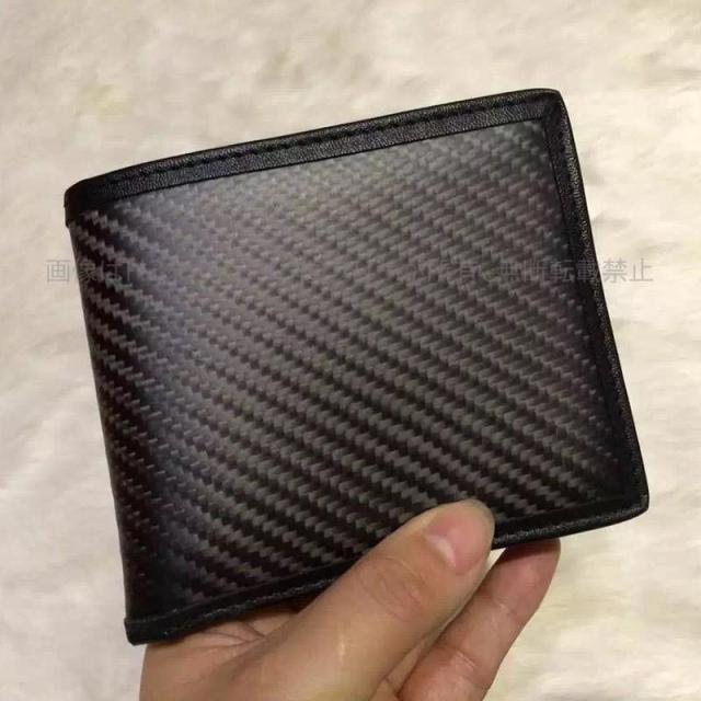 H3Y リアルカーボン 本革 レザー 財布 サイフ ウォレット 小銭入れ お札入れ 小物 カード入れ 即納 ファッション XJ003