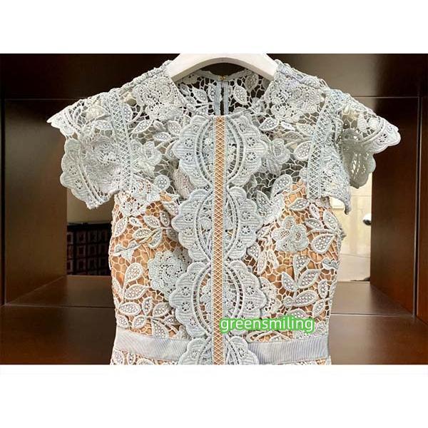 パーティードレス レディース レース ワンピース Vネック 総レース