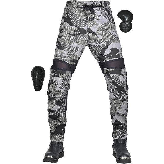 【爆買】バイク用パンツ 夏用 メッシュパンツ メンズ ジョガーパンツ 夏 ライディングパンツ プロテクター ライダースパンツ リブ裾 軽量 バイクズボン 通気性優れ