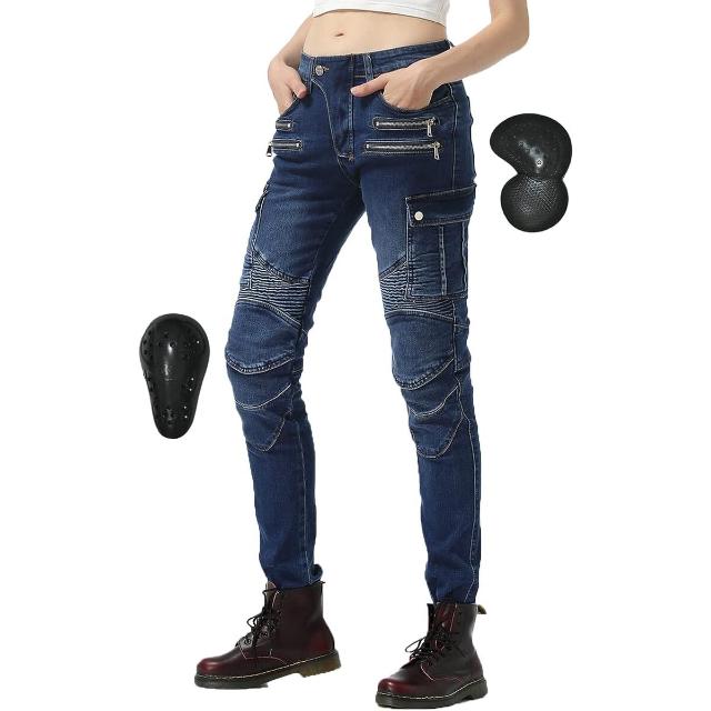 バイクパンツ レディース ライディングパンツ プロテクター付き ライダースパンツ ストレッチ 耐磨 バイクズボン 伸縮性に優れ