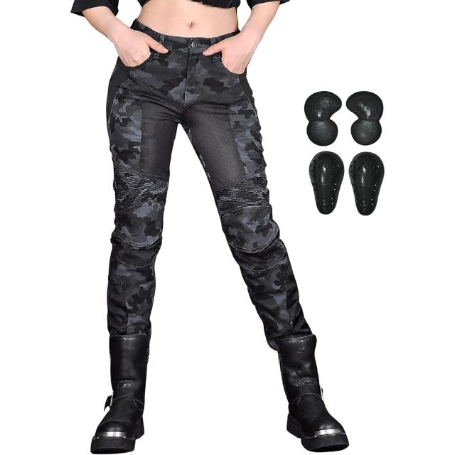 【爆買】バイク用パンツ 夏 レディース用 メッシュパンツ ライディングパンツ 夏用 ライダースパンツ 通気 バイクズボン プロテクター付き