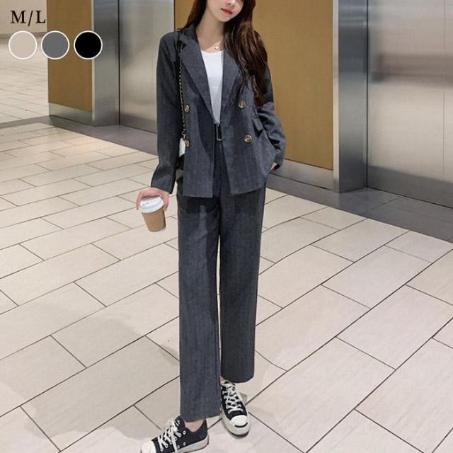 セットアップ レディース スーツ 春 夏 春夏 黒 ジャケット パンツスーツ 上下セット ブラック ベージュ グレー セレモニー フォーマル 20代 30代 送料無料