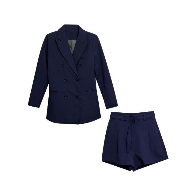 セットアップ レディース スーツ 春 夏 春夏 紺 ジャケット 2点セット