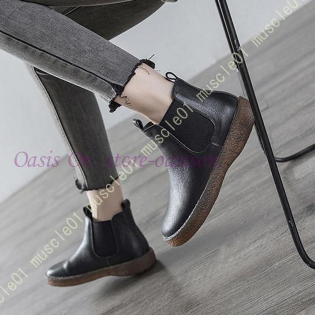 チェルシーブーツ レディース カジュアルブーツ サイドゴアブーツ アンクルブーツ アウトドアシューズ 本革 厚底 袴用 防水 着やすい サイドゴア 安全靴