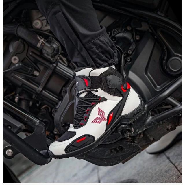 【爆買】DUHAN レーシングシューズ メンズ　バイク用靴　ツーリング　ライディンブーツ　ライディング　オートバイ　ショート