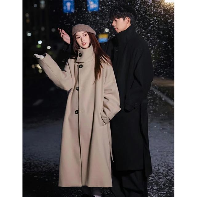 韓国 ドラマ風 ロングコート レディース ロング丈 チェスターコート