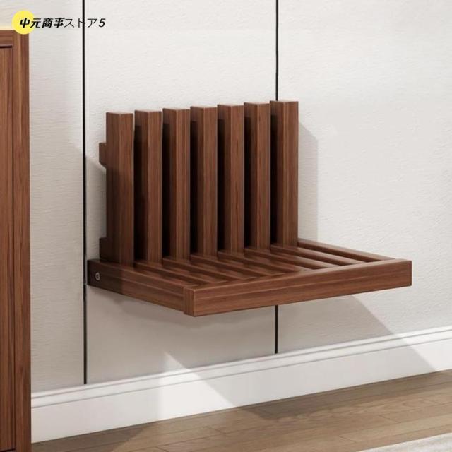 壁に取り付けられた目に見えない折りたたみ椅子、靴交換スツール、無垢材、玄関壁掛け、多機能、靴交換スツール、家庭用