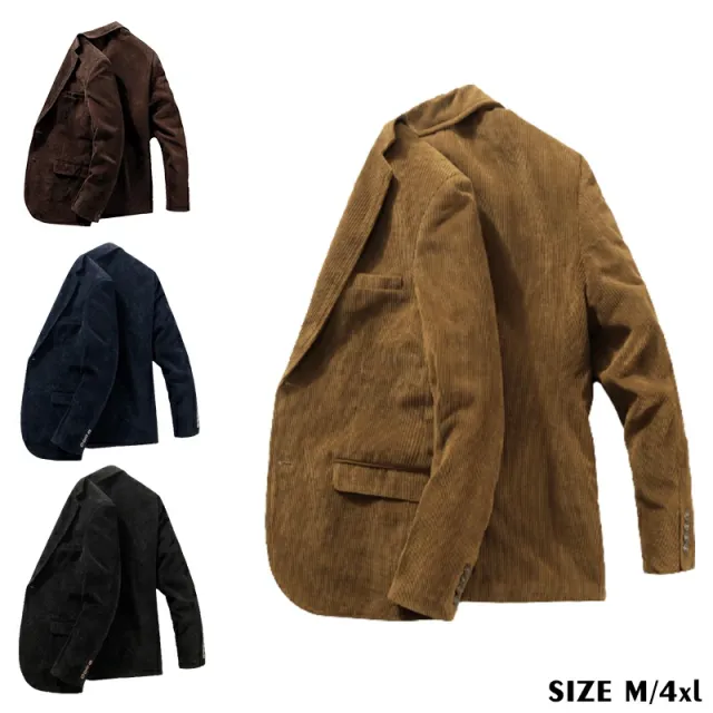 ジャケット メンズ コーデュロイ無地 テーラードジャケット メンズジャケット  スーツジャケット ニットジャケットカジュアル 長袖 30代 40代 50代