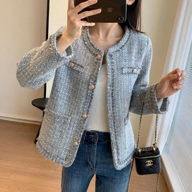 ツイードジャケット ジャケット レディース 春 秋 フォーマル きれいめ ショート丈 ツイード スーツ テーラード スーツ 入学式 長袖 ノーカラーコート