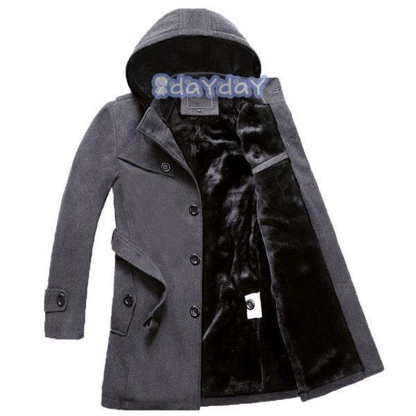 卸売可チェスターコートメンズロングビジネスコートスリム細身アウター冬トレンチコート