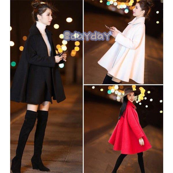 ケープ コート レディース ポンチョ マント 無地 大きいサイズ ウール アウター 2021 オーバーコート 冬 レディースファッション