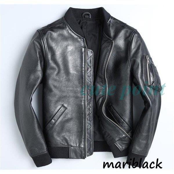 レザージャケット メンズジャケット 本革 ライダース ジャケット 羊革 黒ラム革?牛革 シングル ダブル ショート丈 バイクジャケットブルゾン MA-1 Gジャン