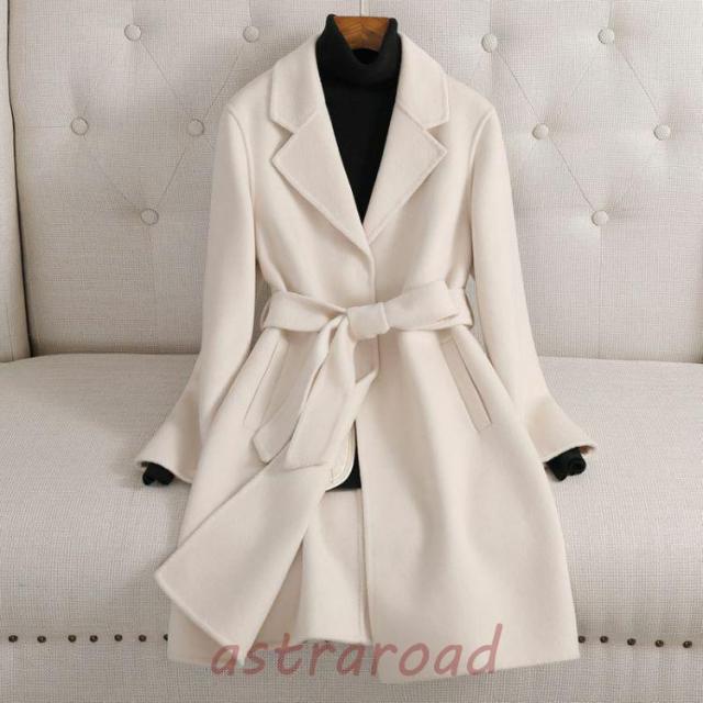 コート レディース ウール100% 膝丈コート テーラード 秋 冬 ロングコート チェスターコート アウター レディース 大きいサイズ 40代 秋冬 ジャケット