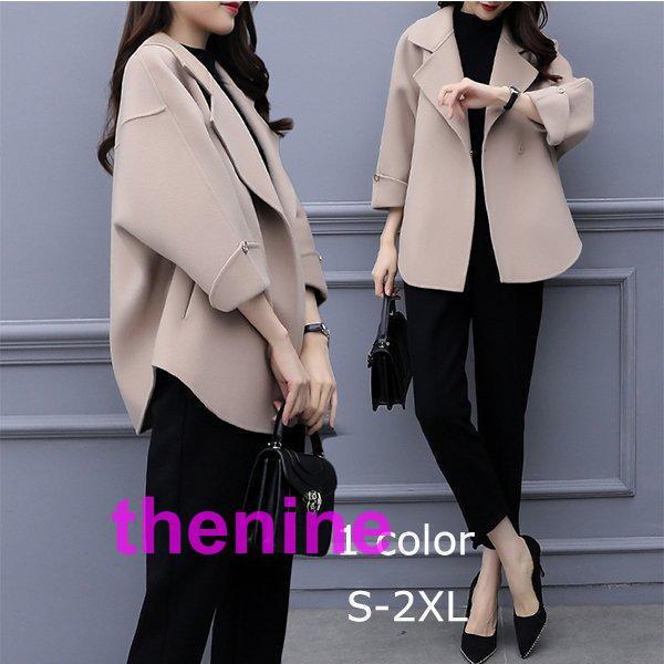 卒業式 レディース セットアップ 秋冬 40代 50代 フォーマル 2点セット アウター ロングパンツ パンツスーツ 大きいサイズ おしゃれ 着痩せ 上品 通勤 OL