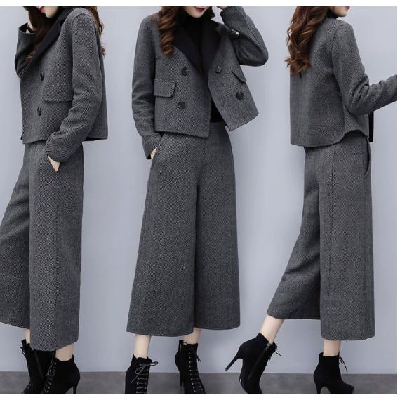 パンツセットアップ ワイドパンツ レディース 秋冬 パンツ ガウチョパンツ コート アウター 通勤 入学式 卒業式 フォーマル ママ 30代 40代 大きいサイズ