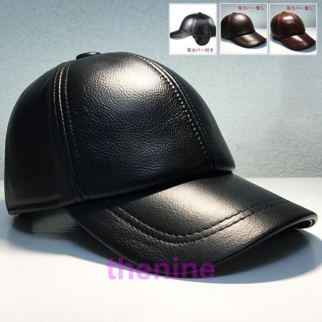牛革 野球帽　ワークキャップ　本革 レザー LEATHER キャスケット　帽子　メンズ　レザー帽子　メンズキャップ　防寒　暖かい　春秋冬　ゴルフ