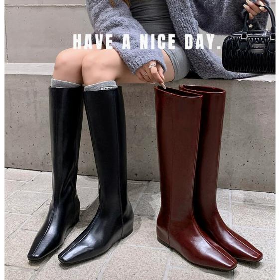 ロングブーツ ブーツレディース ローヒールブーツ 大きいサイズ 美脚 デーリー おしゃれ 20代30代40代通勤 着回し シューズ 靴 痛くない 歩きやすい 太めヒール