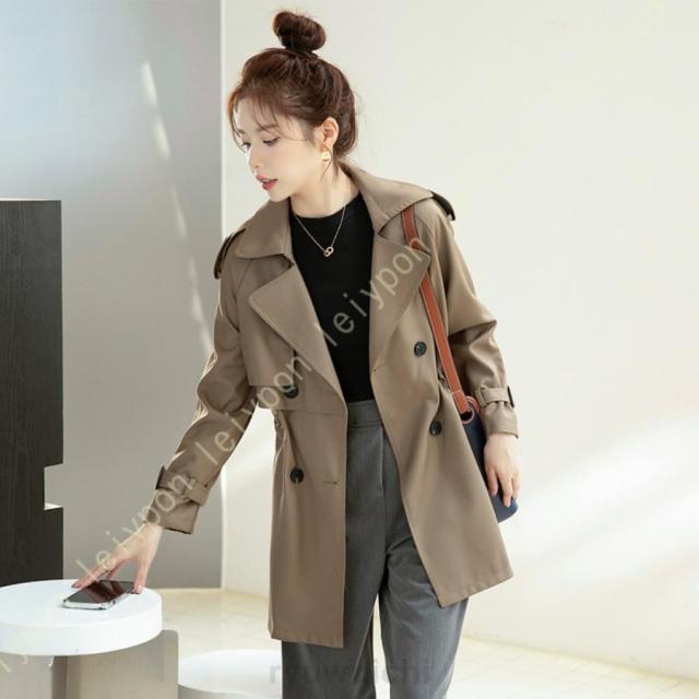 トレンチコート スプリングコート 長袖 レディース コート アウター ロング 大きいサイズ コート カジュアル 通勤 春 秋 冬 ロングコート ロングジャケット