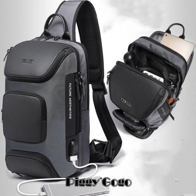 スリングバッグ 防水 メンズ チェストバッグ ショルダーバッグ クロスボディ スリングバックパック 男性用