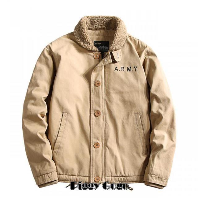 品質 デッキジャケット N-1 ボアジャケット メンズ U.S.NAVY 米海軍 裏起毛 裏ボア U.S.N ミリタリー ブルゾン ジャンパー