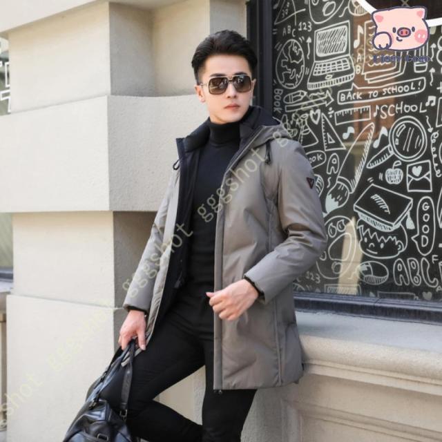 秋冬 メンズ モッズコート 長め丈 ロングコート 修身 防寒ジャケット 中綿入 ロングコート フード付き おしゃれ 通勤 通学 アウトドア コート 防寒防風 洗える