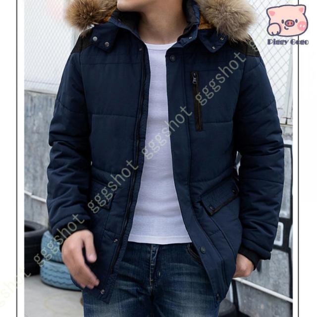 中綿ジャケット メンズ フード付き ジャケット ゆったり 中綿コート 厚手 ファー付き モッズコート 中綿入り 防寒着 コート 暖かい アウトドア カジュアル