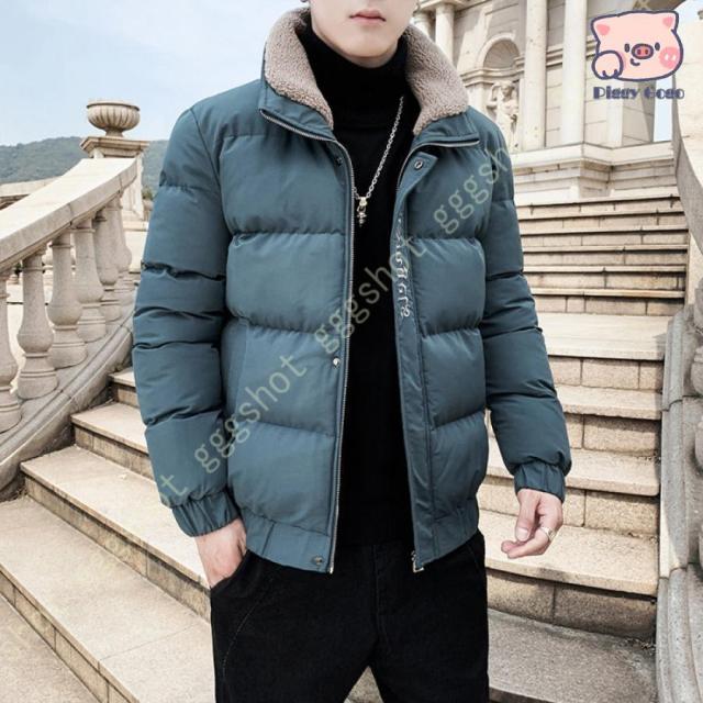 アウター メンズ 冬 ジャケット 中綿 ボリューム ネック ハイネック 無地 秋 防寒 メンズファッション 軽量 ユニセックス 男女兼用 秋冬コート ブルゾン