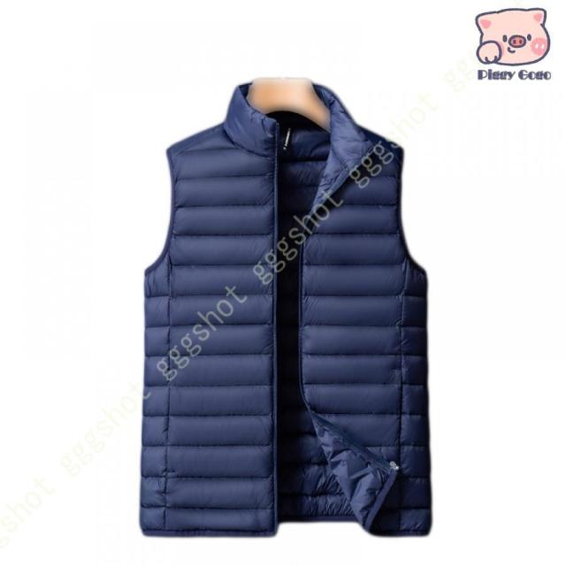 ダウンベスト ベスト メンズ ゴルフ 中綿入れ 防寒コート 秋 冬 軽量 ビジネス ダウンジャケット ダウン 中綿 ポケット 無地 中綿ベスト 薄手 大きいサイズ
