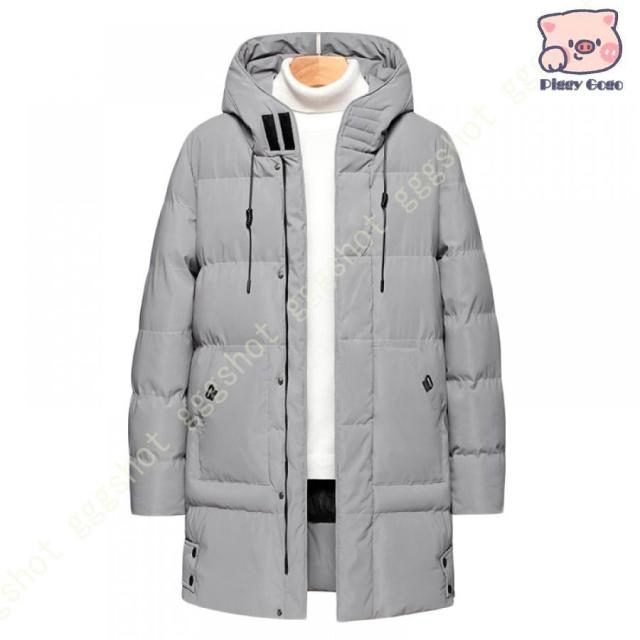 ダウンジャケット コート ロングダウン メンズ ビジネスコート 軽量 ライトダウン ビジネス フード付き 中綿 ファッション アウター ブルゾン ジャンパー