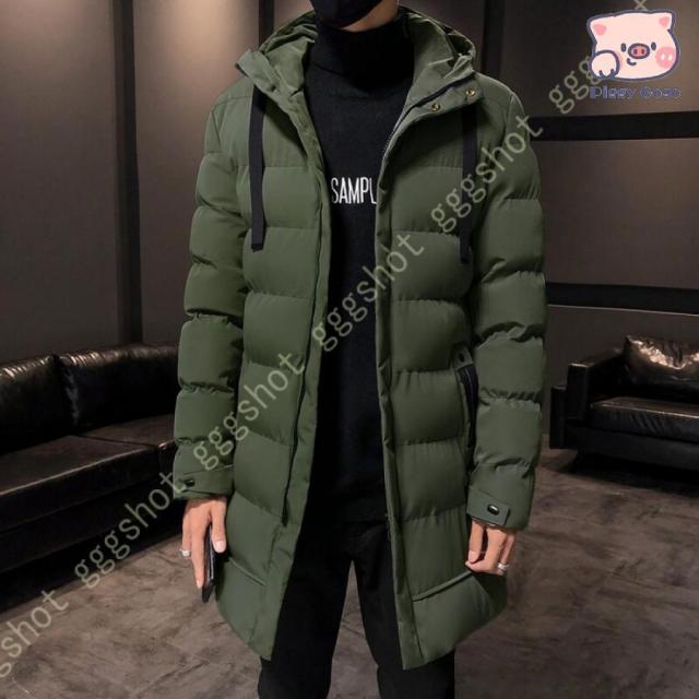 ダウン コート メンズ ロング 冬 大きい サイズ アウター スポーツ サッカー ゴルフ 野球 ベンチコート シンプルデザイン 中綿 休日のカジュアルアウター