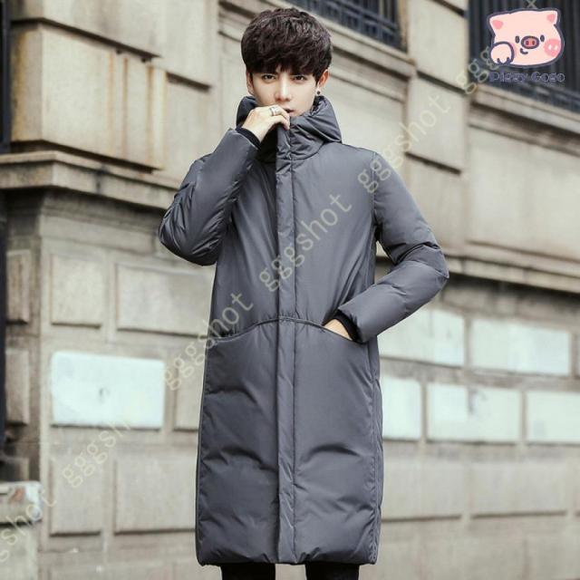 ダウンコート ダウンジャケット ロングコート メンズ 男性用 コート フード付き ファー付き 保温性 暖かい 防寒 防風 軽量 アウター 冬 おしゃれ 綺麗な