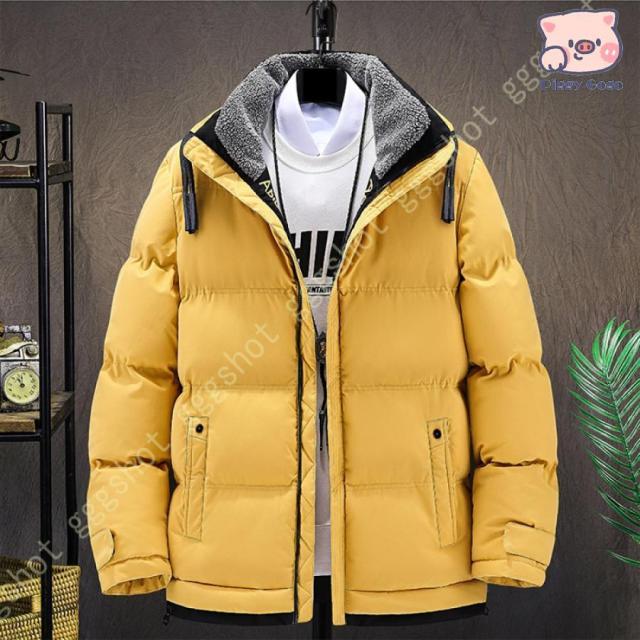 メンズ モッズコート 中綿ジャケット パファージャケット 防寒着 ポケット付き アウター 厚手 暖かい 襟ボア 前開き ブルゾン カジュアル 作業着 中綿コート