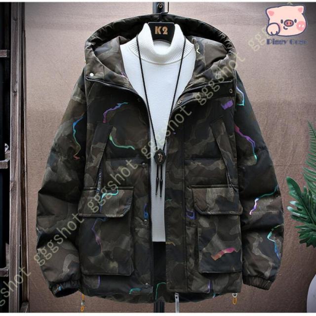 ジャケット ダウンコート メンズ 秋冬 ジップアップ アウター 大きいサイズ カジュアル アウトドア ショートコート 厚手 防寒 防風 暖かい トップス 多機能