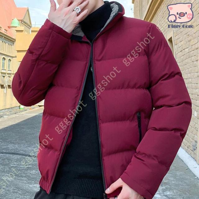 メンズ 中綿コート 防寒 コート ブルゾン ダウンジャケット 厚手 ショートコート 男の子 ダウンコート 冬 スタンドカラー アウトドア アウター 光沢感 暖かい