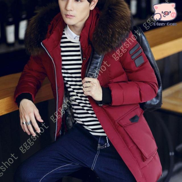 ダウンコート メンズ ロング ベンチコート 無地 ファーフード ロングコート 中綿ジャケット 暖かい 撥水 防寒 防風 襟付き おしゃれ 耐久性 秋冬 通勤 通学