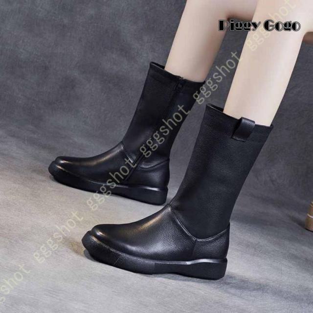 ブーツ レディース 本革 ショートブーツ 黒 フラット 大きいサイズ 小さいサイズ 歩きやすい センターシーム ソフトレザー 柔らかい ローヒール 疲れない